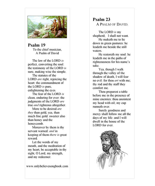 Only Believe Songbook - Bookmarks